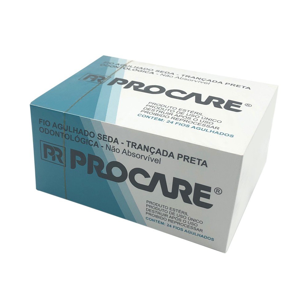 Fio Sutura Seda 4-0 Agulha 3/8 Cilíndrica - Lamedid (Procare) Fio Sutura Seda 4-0 Agulha 3/8 Cilíndrica - Lamedid (Procare)