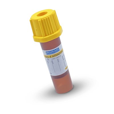 Microtubo Coleta Sangue Tampa Amarela 0,5 mL com 50 - Cral